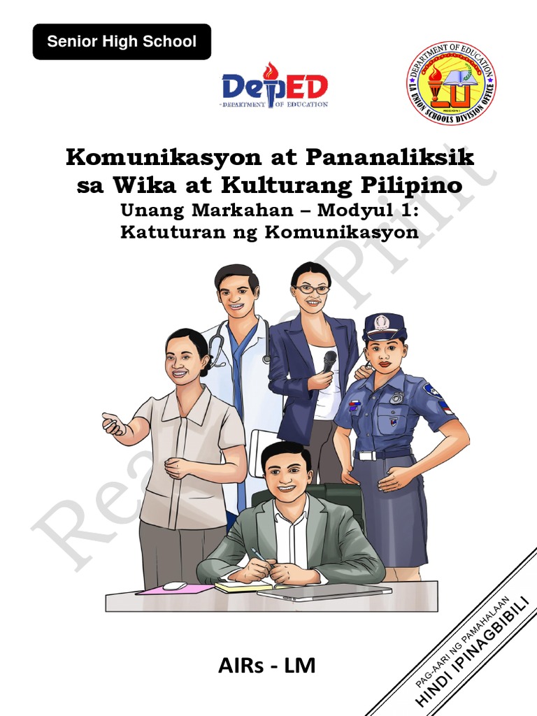 Kom-Pan-11 Q1 Modyul-1 Edisyon2 Ver1 | PDF