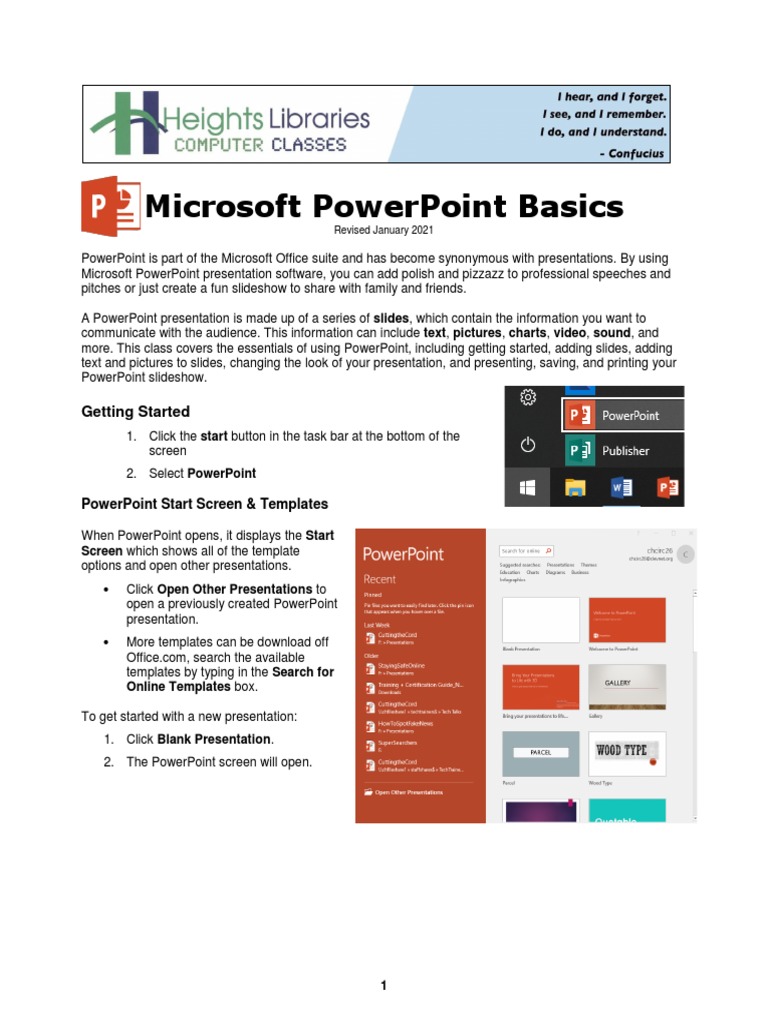 PowerPointBasics 2021 | PDF | Microsoft Power Point | Microsoft Office