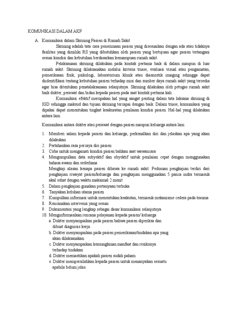 Materi Komunikasi Dalam Akp | PDF