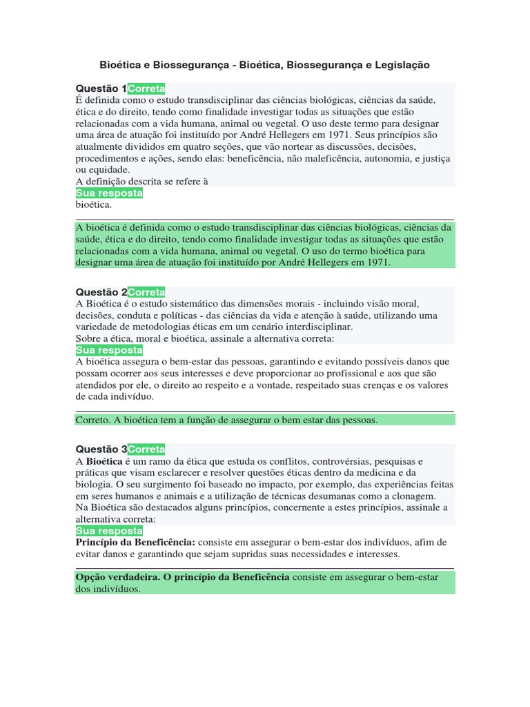 Bioética e Biossegurança em Pesquisa | PDF | Bioética | Moralidade
