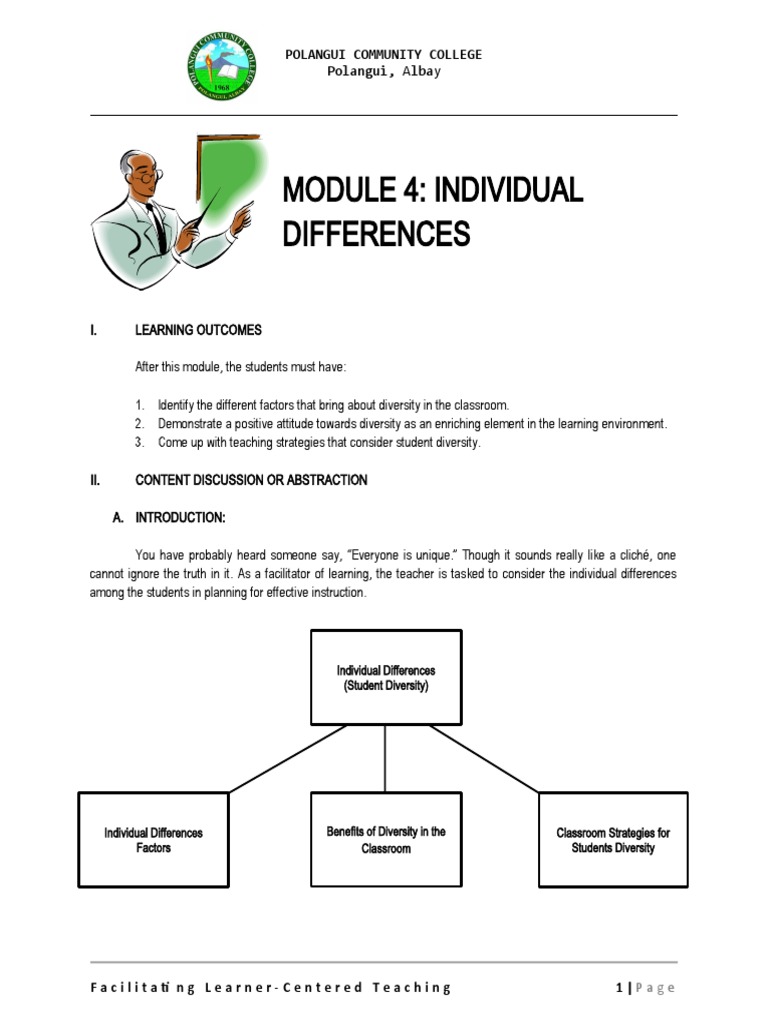 Module-4-Individual-Differences | PDF | Learning | Teaching Method