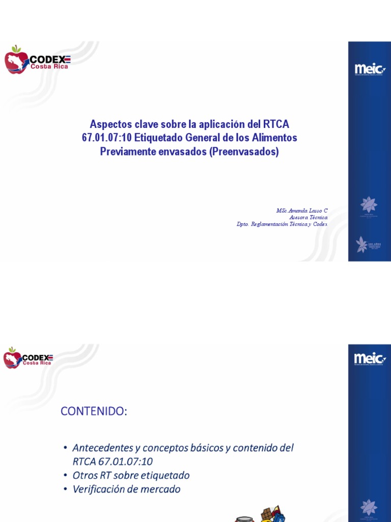 RTCA 670107 10 Etiquetado Alimentos Pre Mayo 18 21 | PDF | Etiqueta de ...