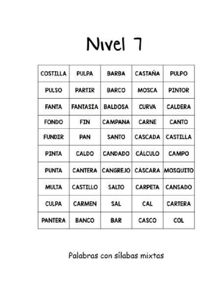 Palabras para Dictado | PDF