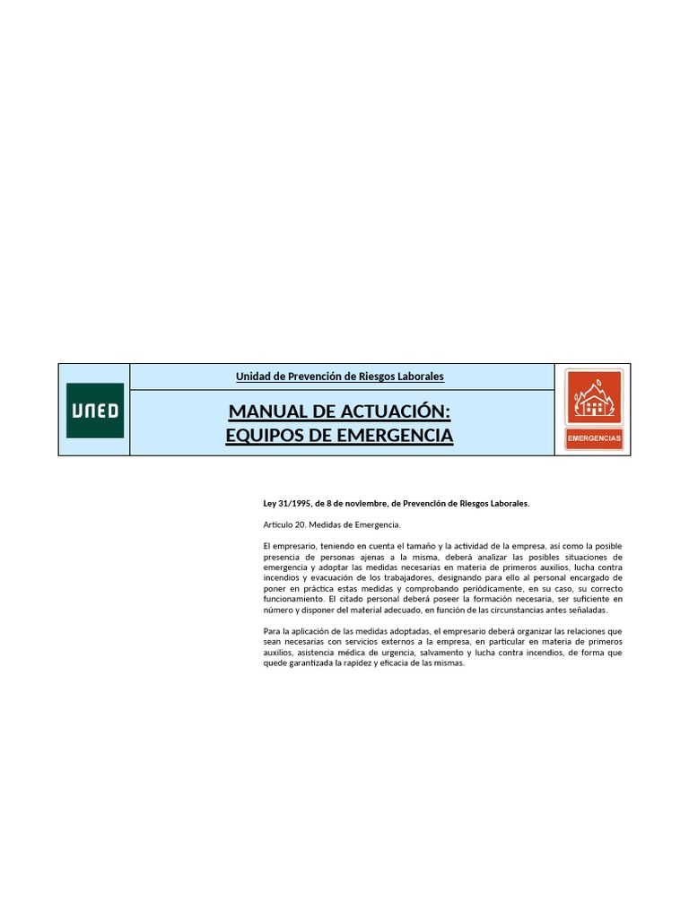 Uprl Manual Equipos de Emergencia 2018 | PDF | Defensa Civil | Hospital