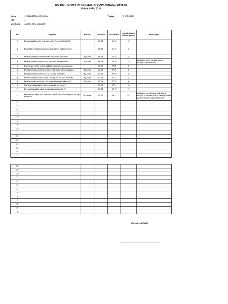 Master Log Book | PDF