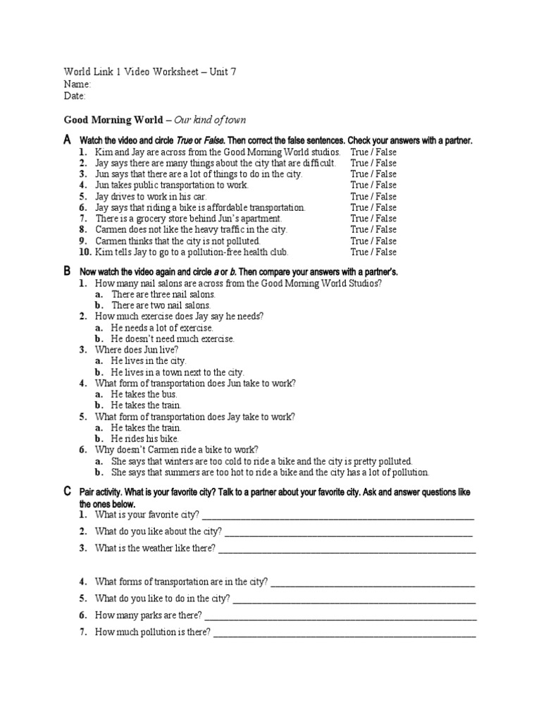 Wl3e Level01 U07 GW Video Worksheet | PDF