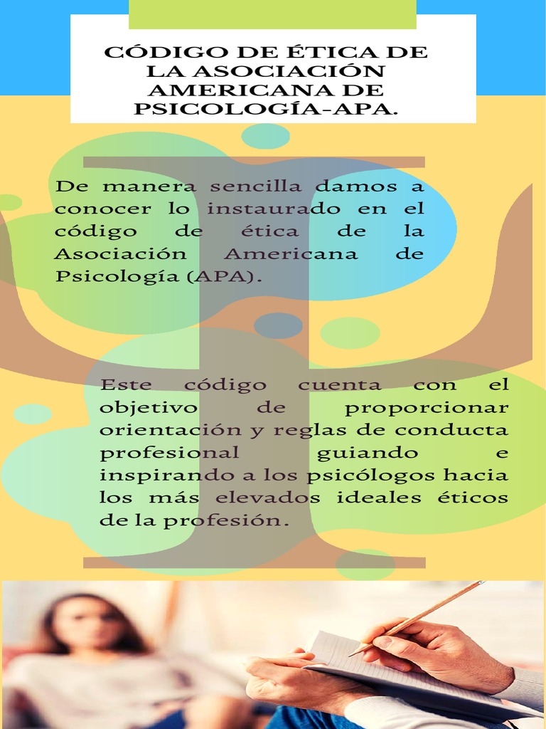 Código Ético de la APA para Psicólogos | PDF | Sicología | Psicoterapia