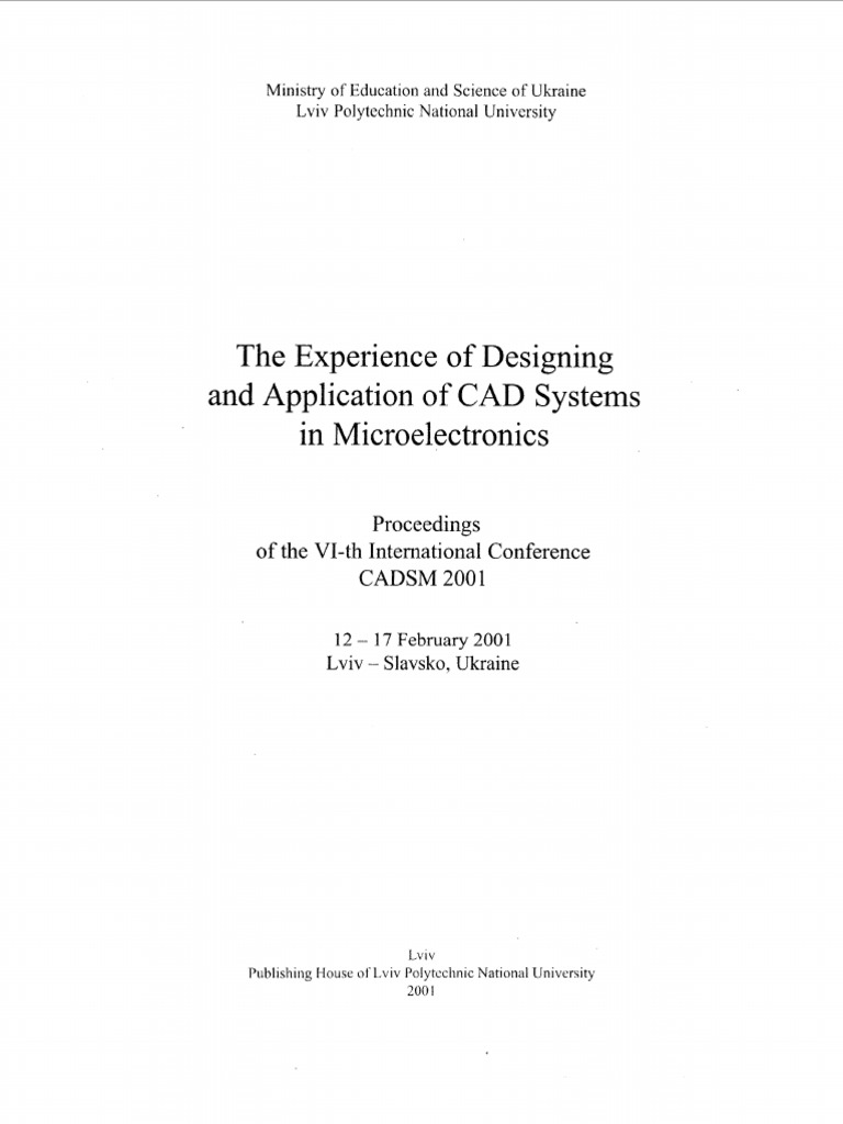 Experience of Designing and Application of CAD Systems in Microelectronics | PDF | Simulation ...