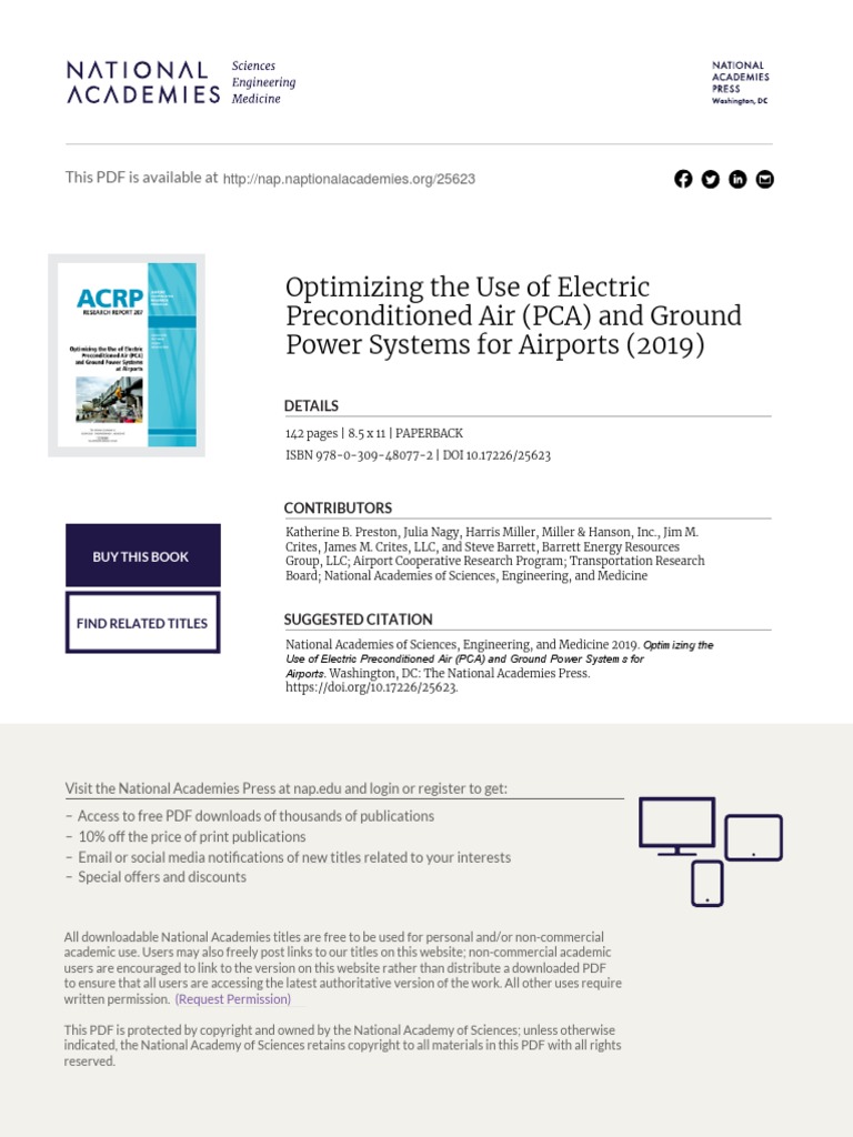 Optimizing The Use of Electric Preconditioned Air (PCA) and Ground ...
