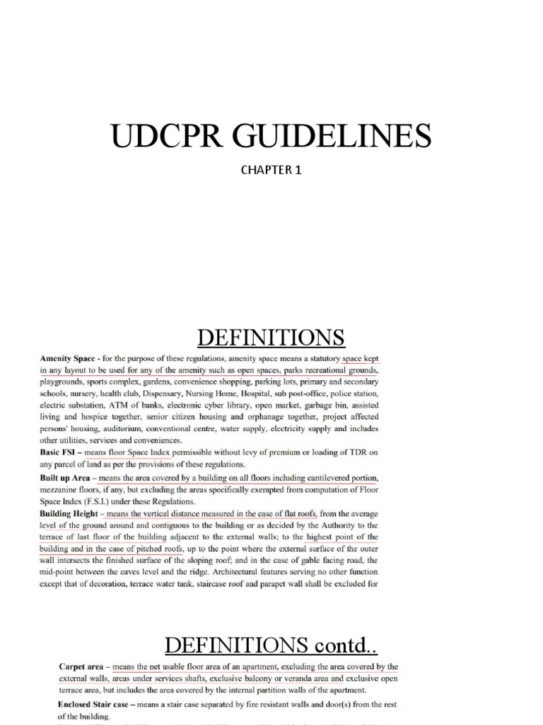 Udcpr Guidelines | PDF