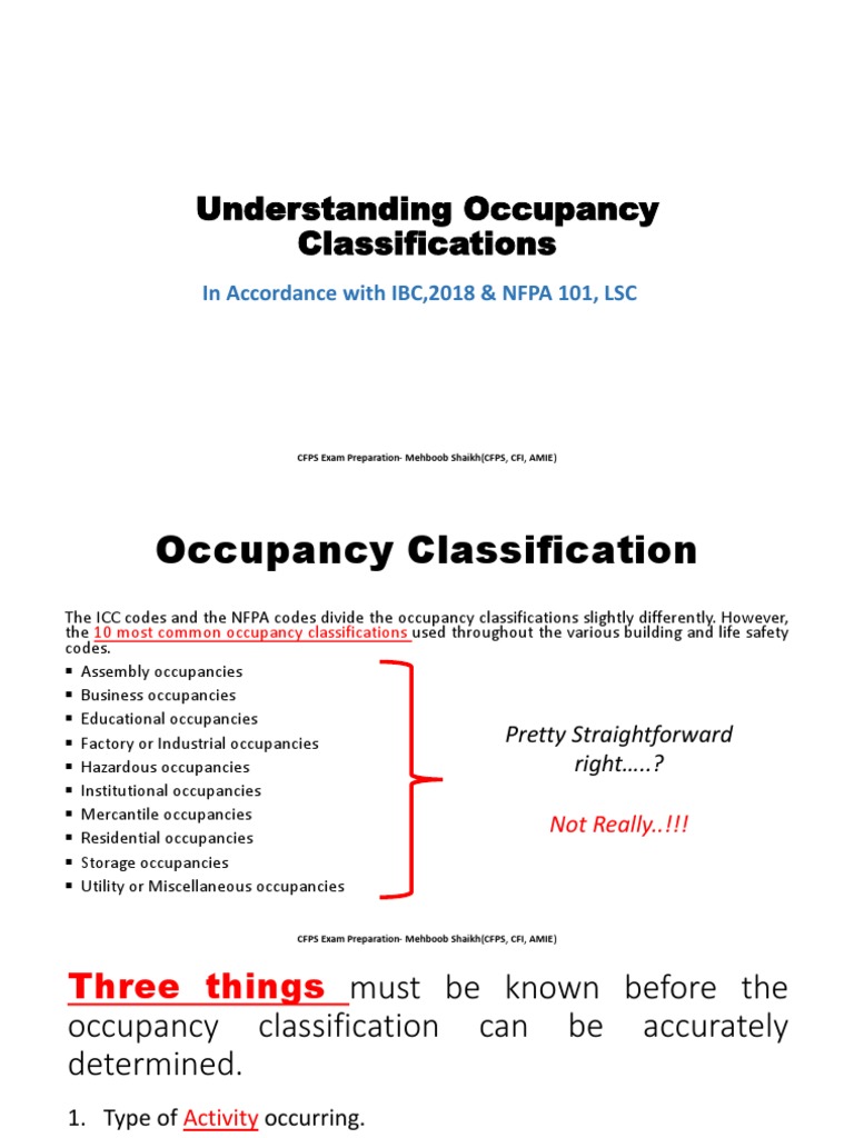 Understanding Occupancy Classifications | PDF | Safety