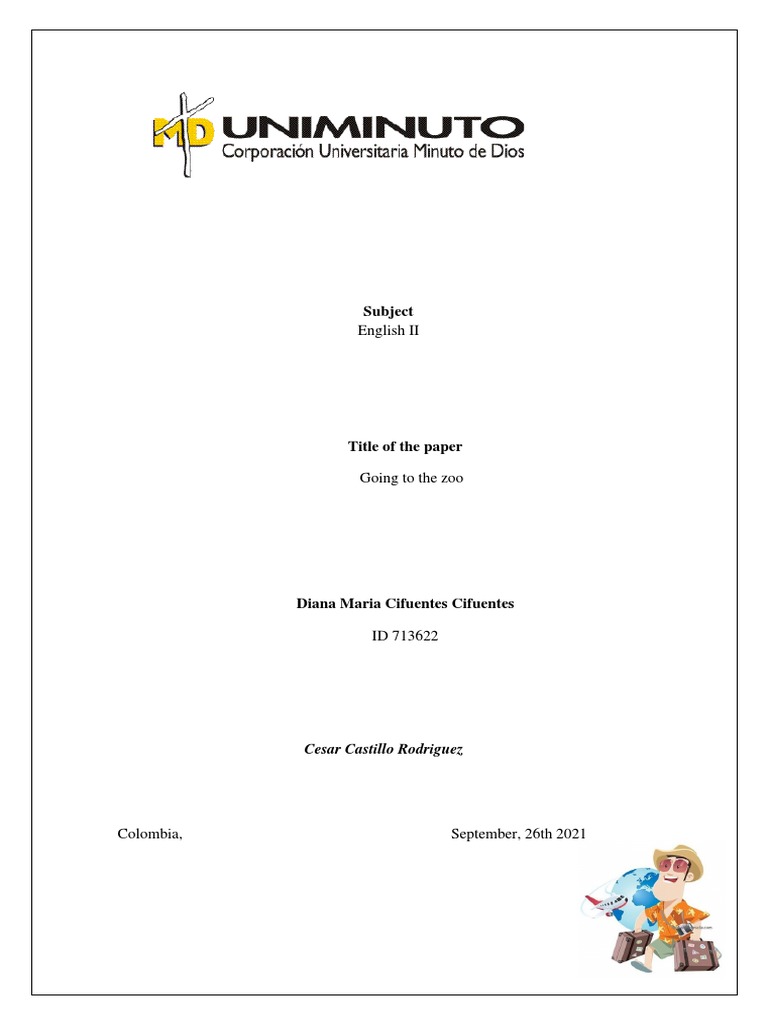 Unit 4 Week 1 Activity - Going To The Zoo | PDF