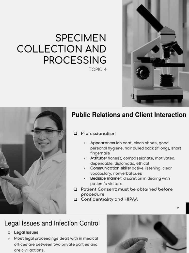 TOPIC 4 Specimen Collection & Processing | Download Free PDF | Blood ... TOPIC 4 Specimen Collection & Processing | Download Free PDF | Blood ...