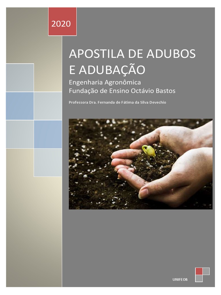 Apostila Adubos e Adubação - 2020 - Impressao | PDF | Cálcio | Solo
