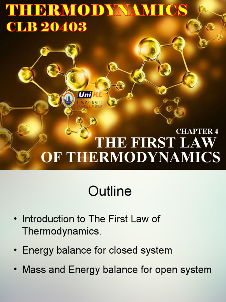 Chapter 4 - First Law of Thermodynamics | PDF | Heat | Fluid Dynamics