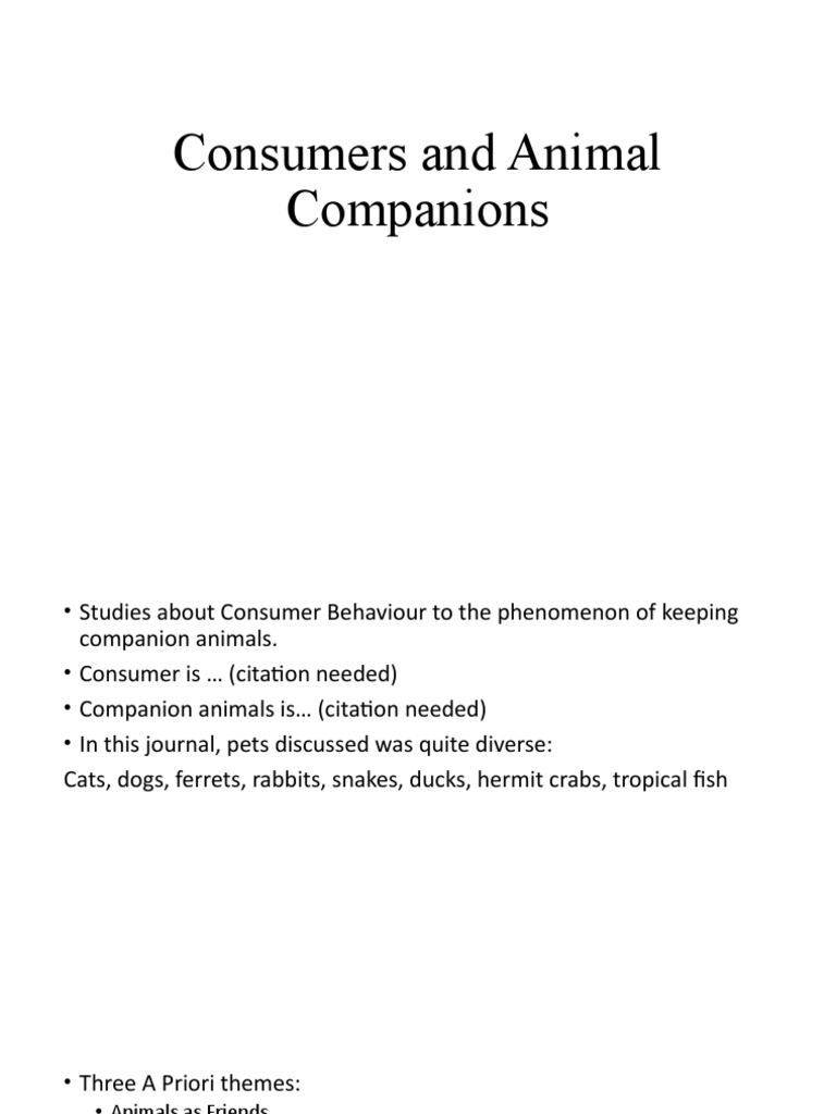 Consumer Perspectives on Companion Animals | PDF | Pet | Self