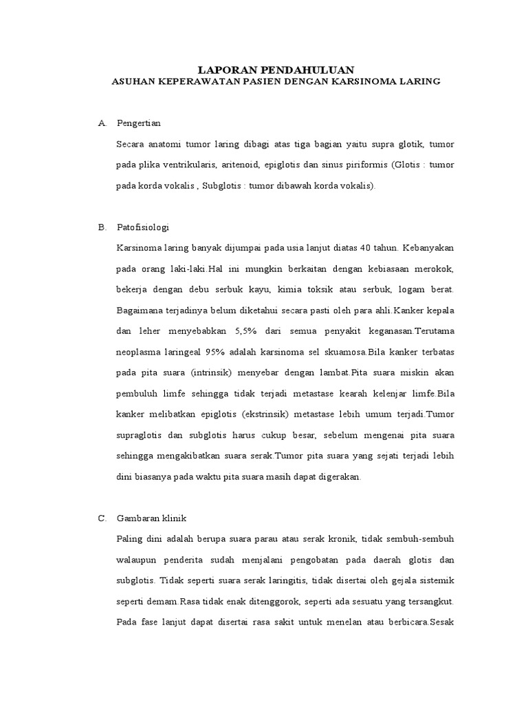 Askep Ca. Laring | PDF | Sains & Matematika