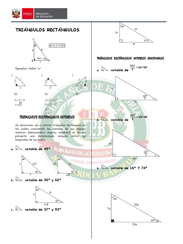 Triángulos Notables JPB | PDF | Triángulo | Geometría Elemental