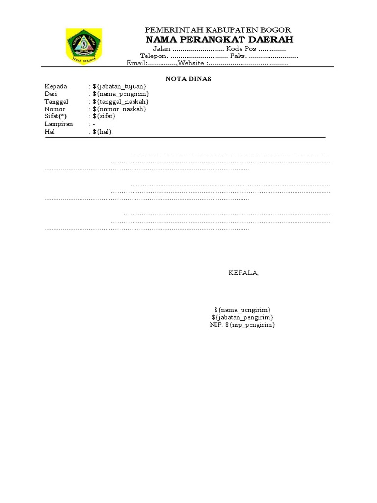 Nota Dinas | PDF