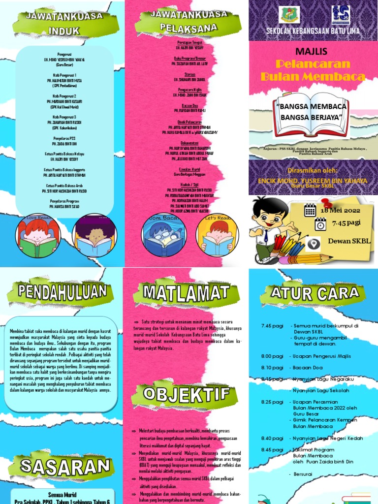 Brosur Pelancaran Bulan Membaca 2022.pub | PDF