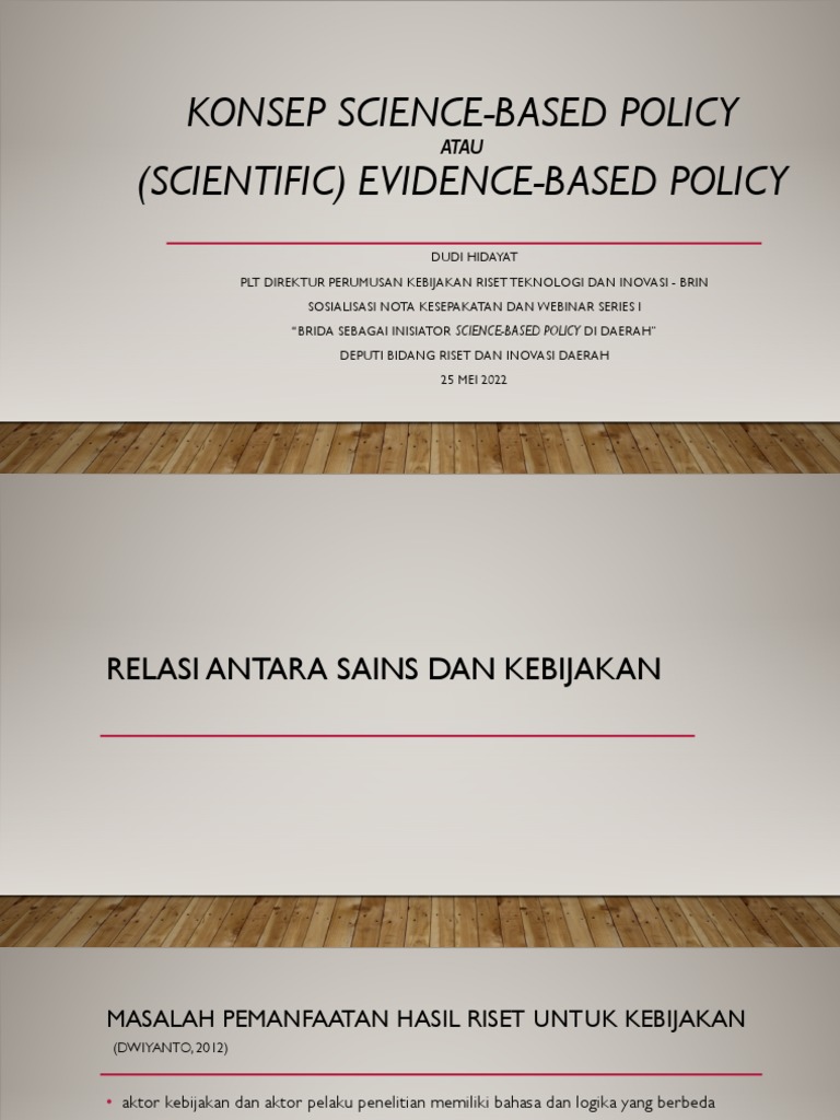 Kebijakan Berbasis Bukti dalam Riset | PDF