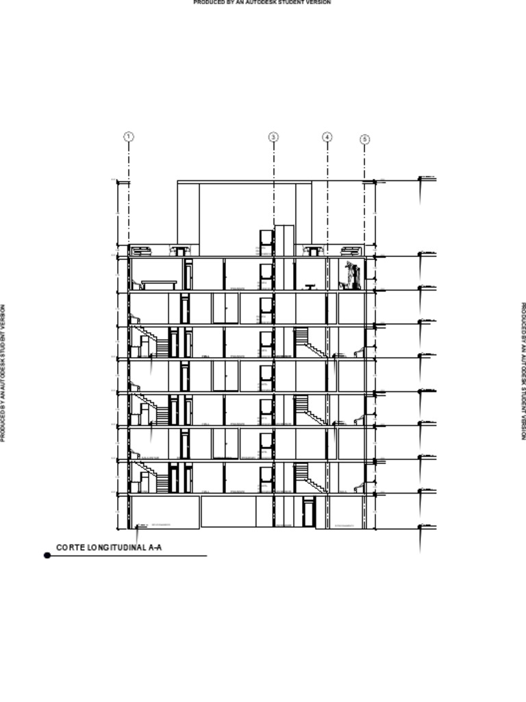 Corte Longitudinal A-A: Pasadizo | PDF