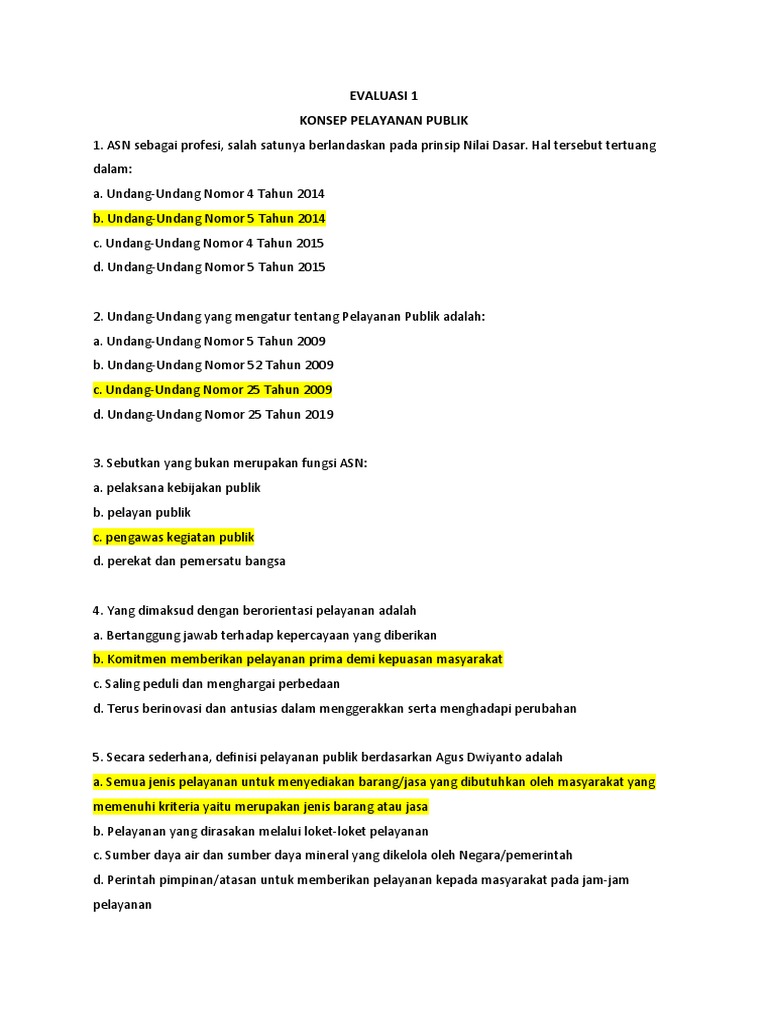 Contoh Soal PG | PDF