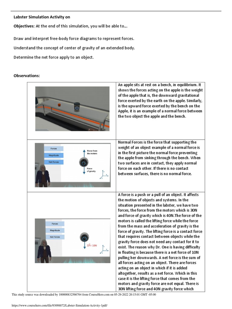 Draw and Interpret Free-Body Force Diagrams To Represent Forces ...
