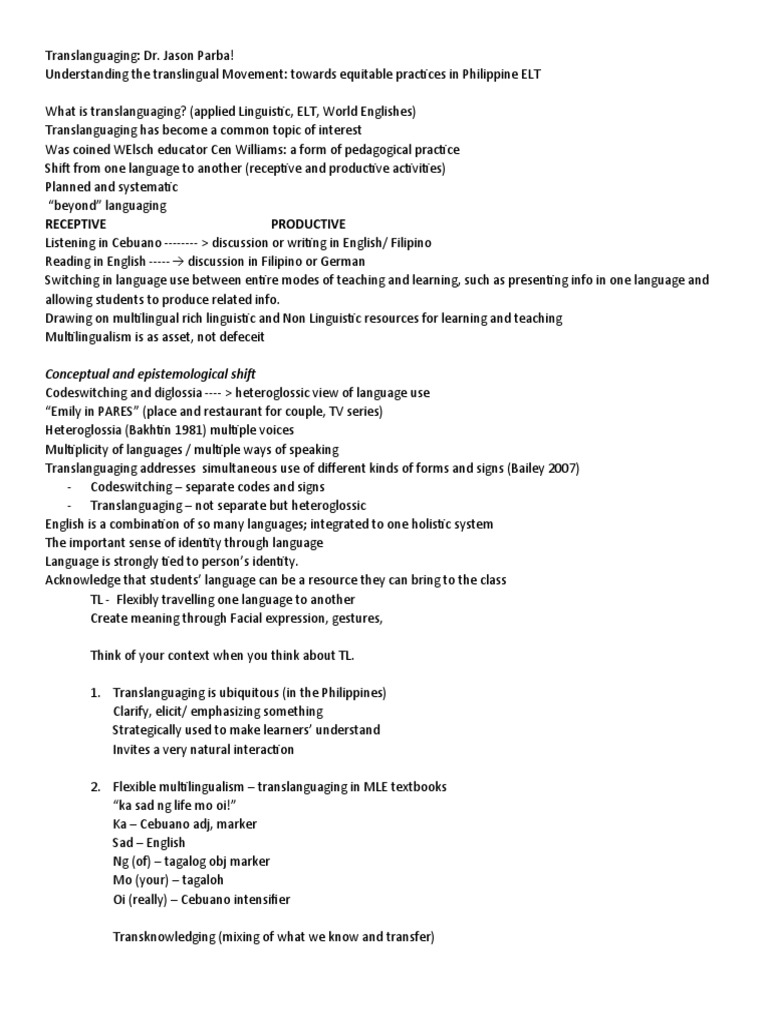 Receptive Productive: Conceptual and Epistemological Shift | PDF ...