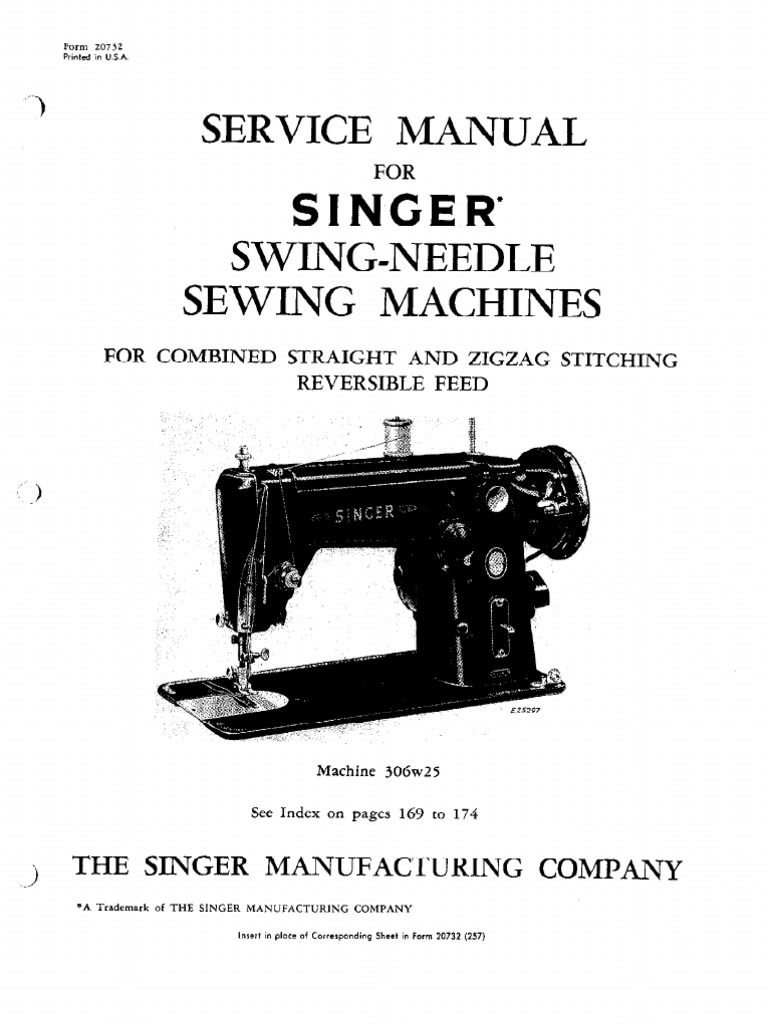 Singer Model 401A1 1950s Sewing Machine Op Manual | PDF