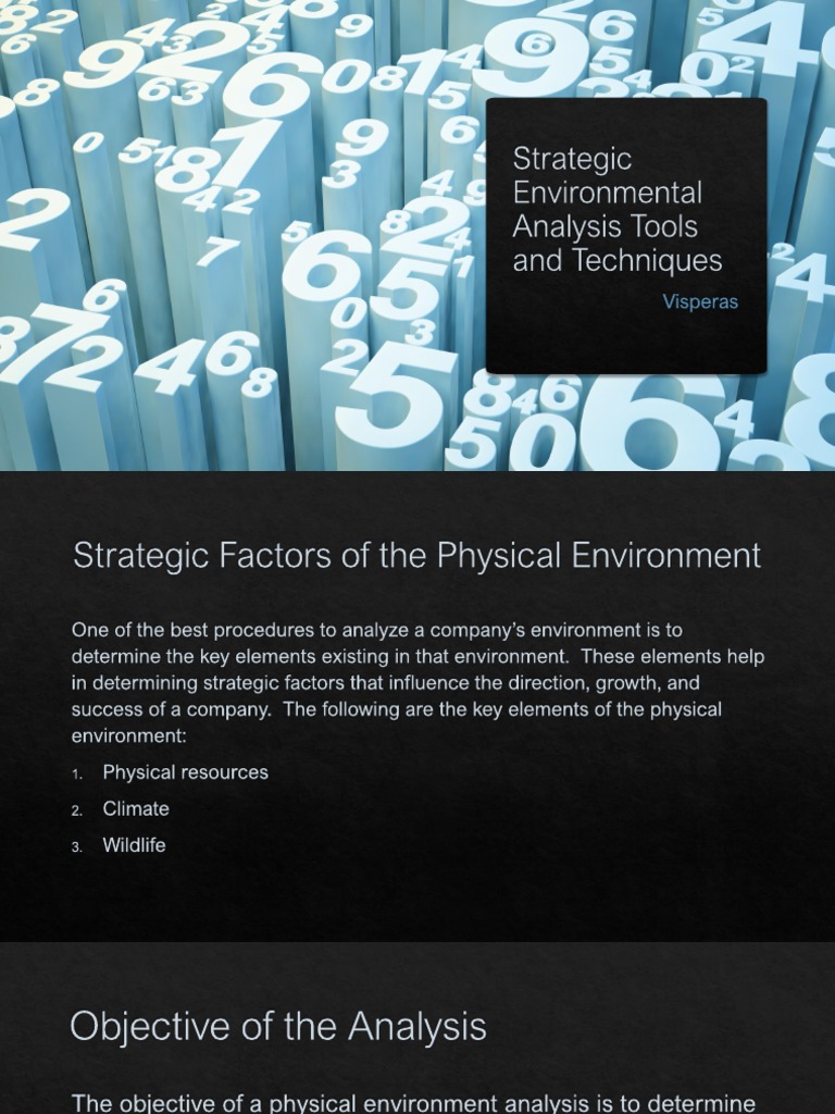 PPT7 Strategic Environmental Analysis Tools and Techniques | PDF