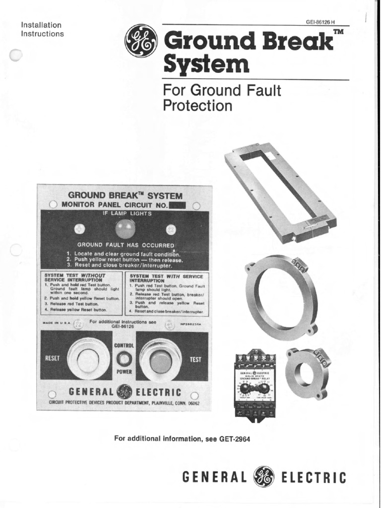 GEI-86126H Ground Break System For Ground Fault Protection | PDF