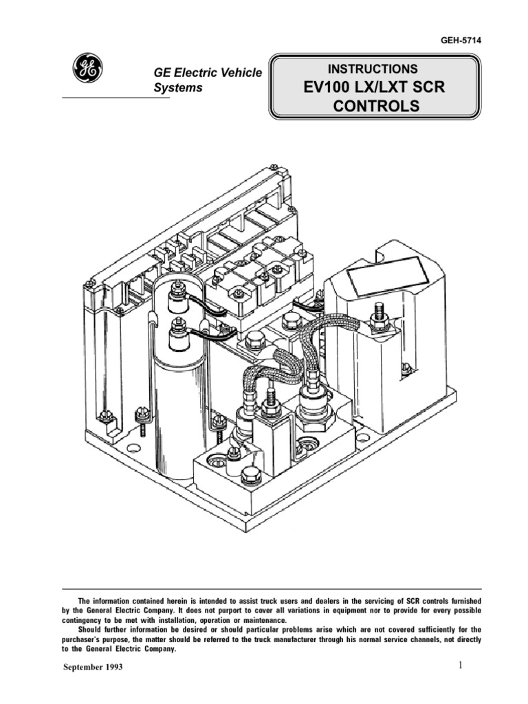 Ev100 LX/LXT SCR Controls: Instructions GE Electric Vehicle Systems ...