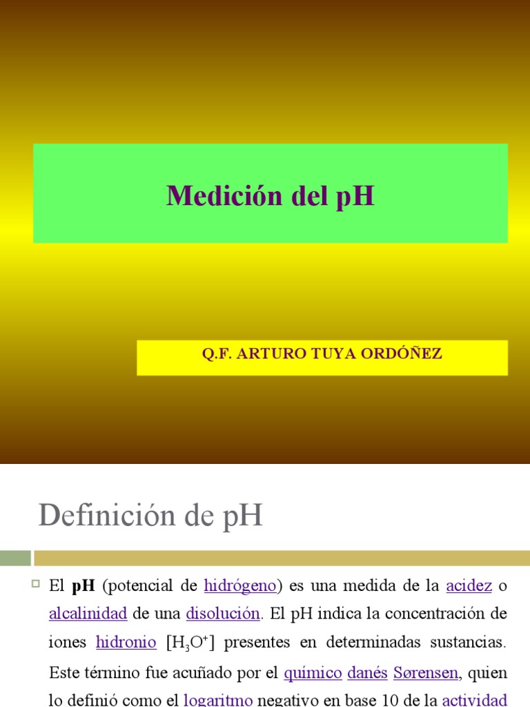 Determinaciòn PH | PDF | Ph | Ramas de la termodinámica