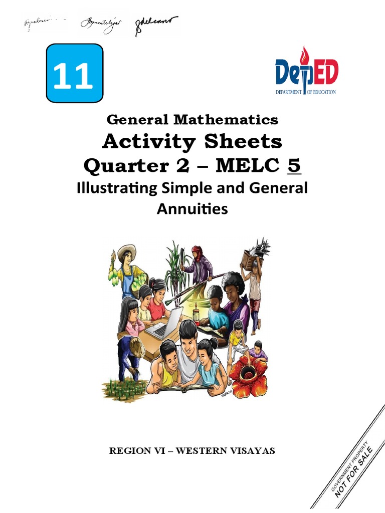 Activity Sheets: Quarter 2 - MELC 5 | PDF | Life Annuity | Present Value