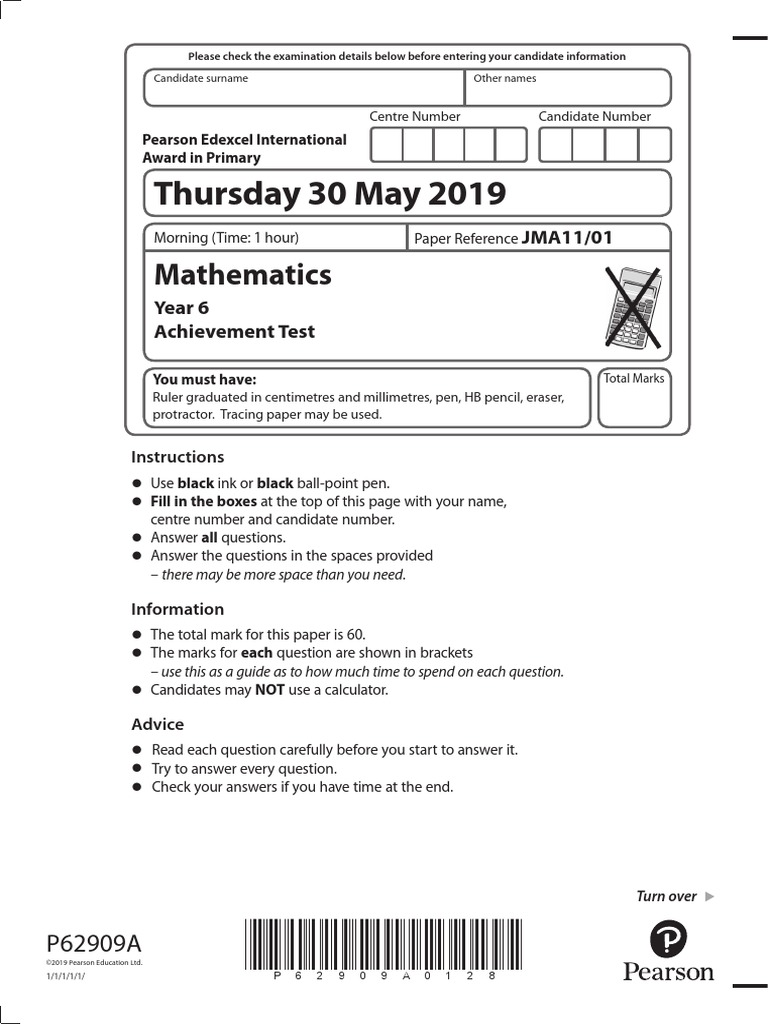Edexcel Sample Questions May 2019 | PDF | Mathematics