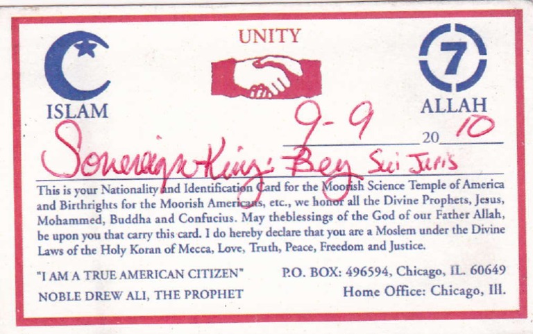Moorish ID Card