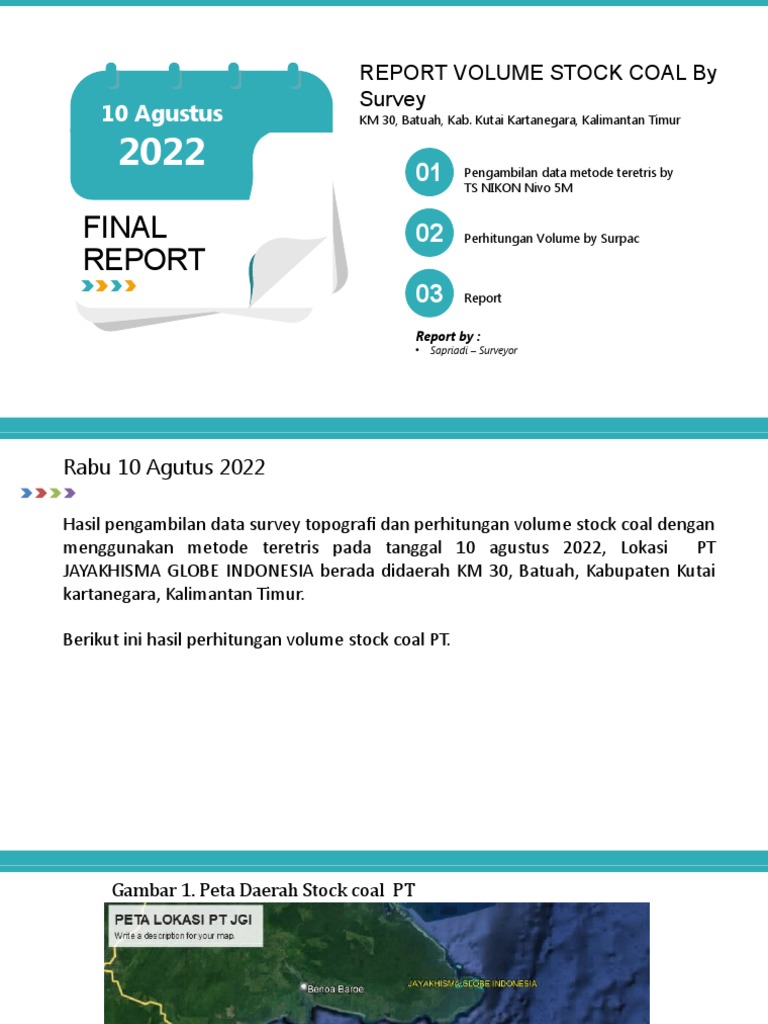 Final Report - Volume Stock Coal by Survey | PDF