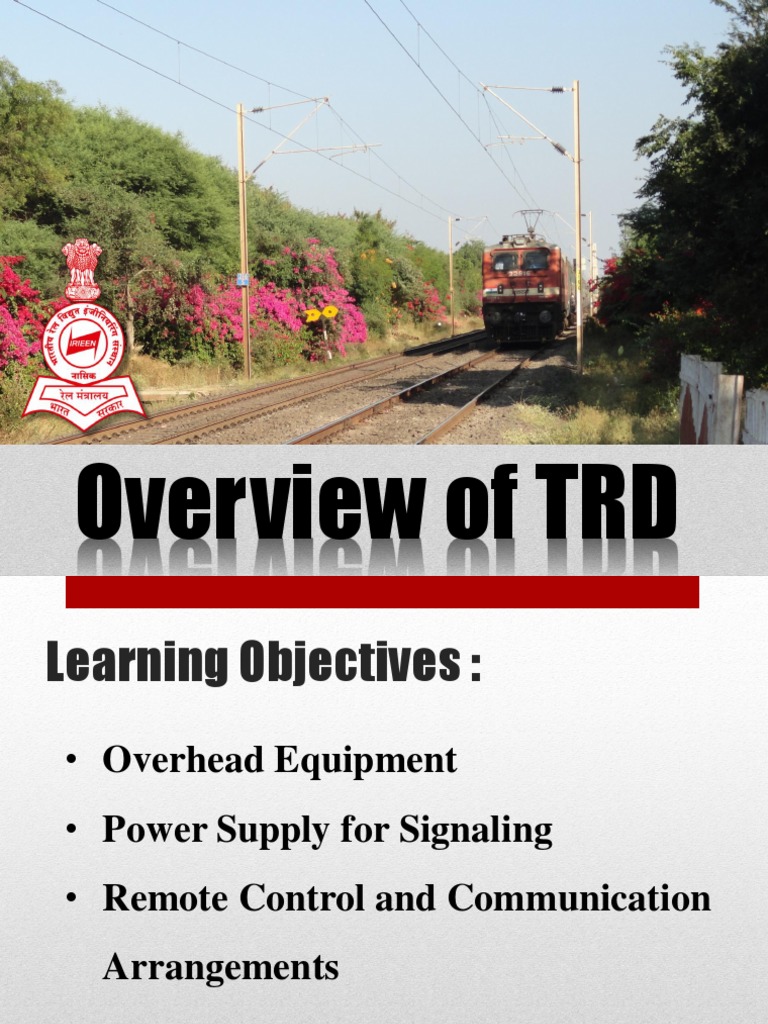 01-Overview of TRD | Download Free PDF | Rail Infrastructure | Physical Quantities