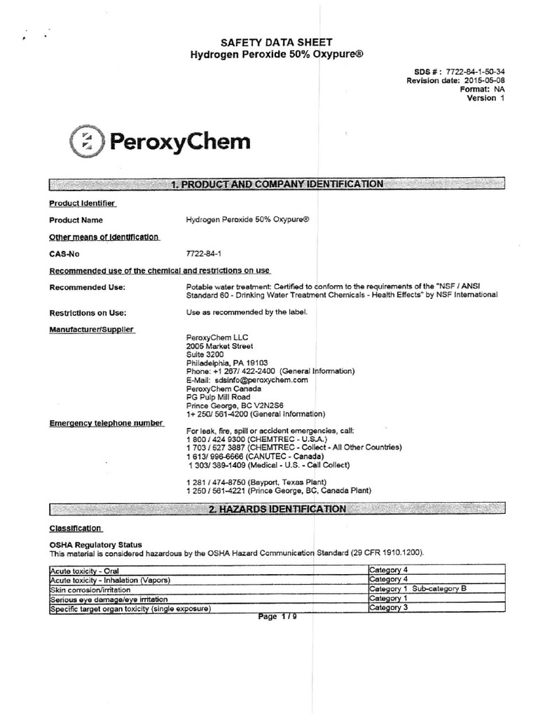 Hidrogen Peroksida | PDF