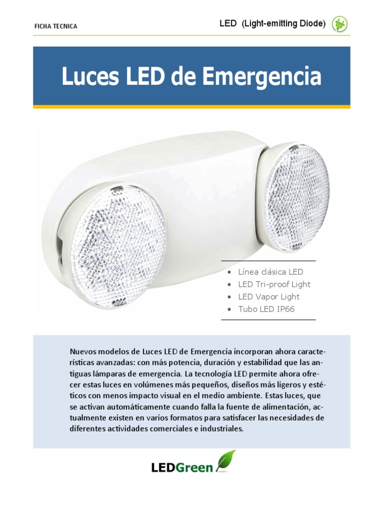 Nuevas opciones de iluminación de emergencia LED: características y especificaciones de lámparas ...