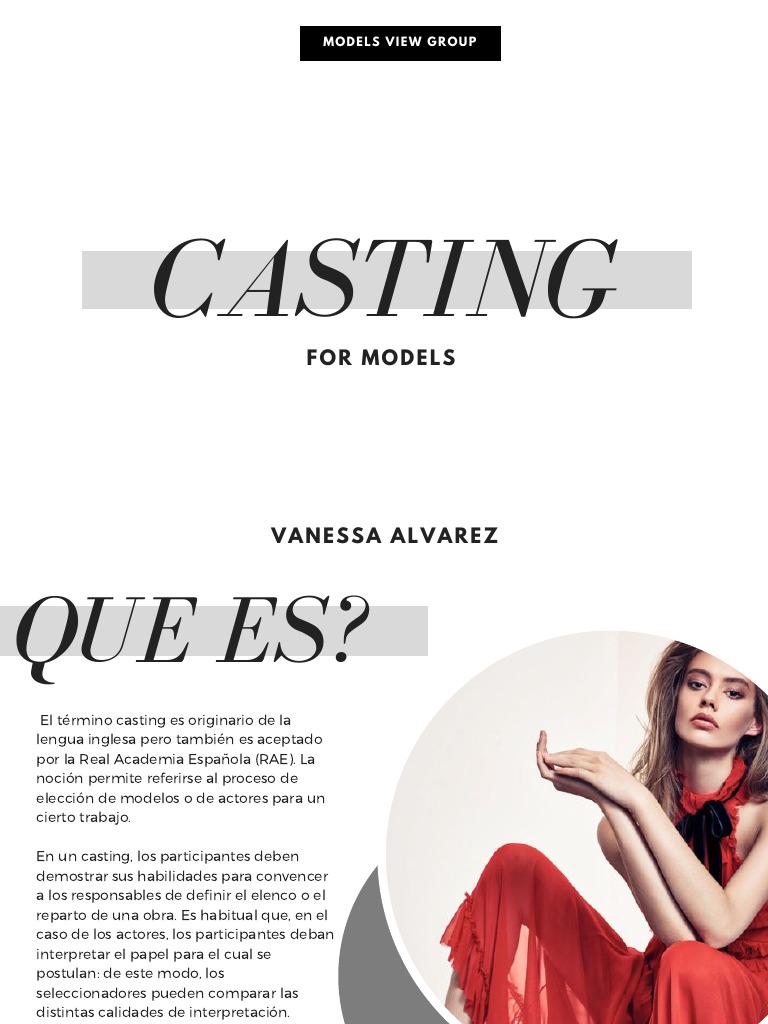 Proceso de Casting para Modelos | PDF