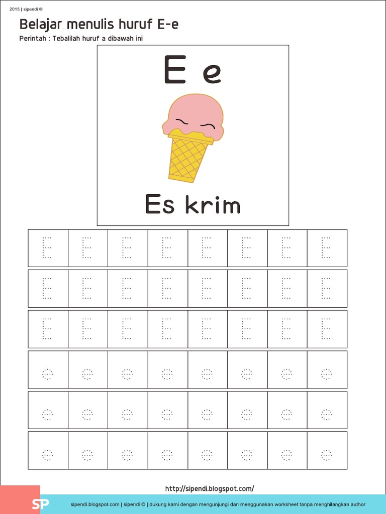 Belajar Menulis Huruf E Pdf