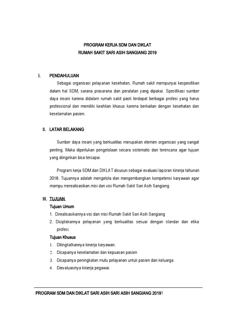 1.2.1 1-4 PROGRAM KERJA SDM SYARIAH-sangiang-2019 | PDF