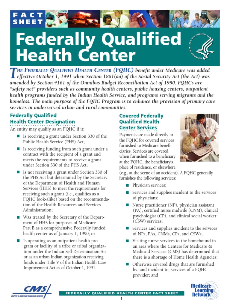 Federally Qualified Health Center: F Q H C (FQHC) | Download Free PDF ...