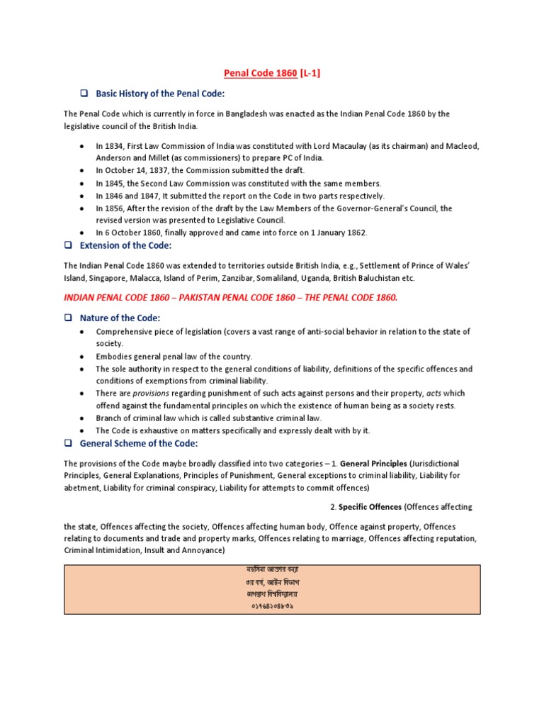 Penal Code, 1860 (Primary Discussion) | PDF | Crime & Violence | Crimes