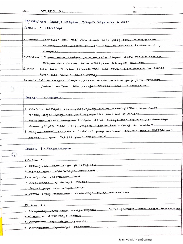 Nur Amni Binti Ahmad Arisa (Bahasa Melayu) | PDF