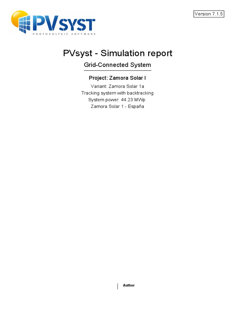 Pvsyst - Simulation Report: Grid-Connected System | PDF | Power Inverter | Photovoltaics