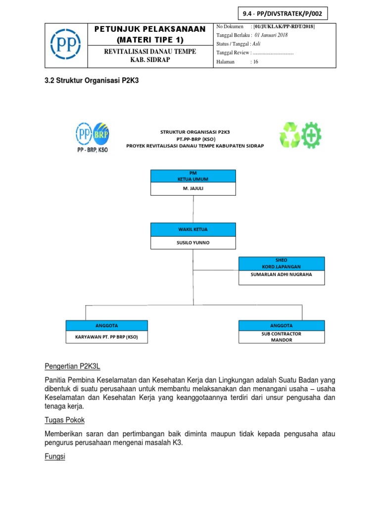 Struktur Organisasi K3 | PDF