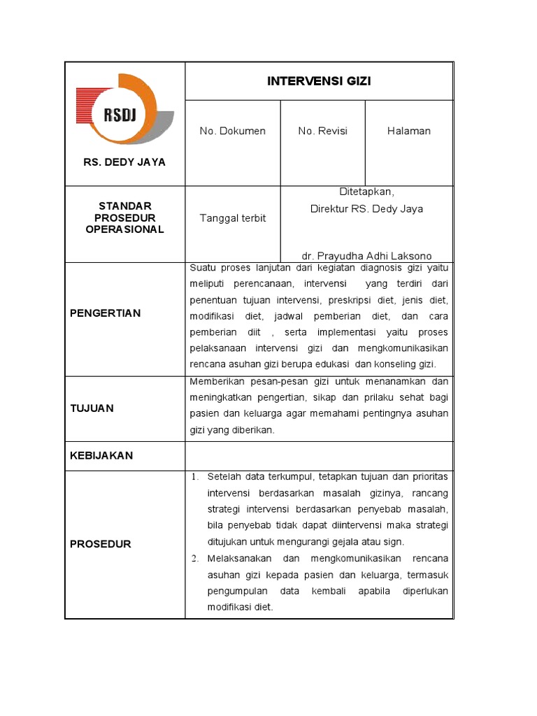 Intervensi Gizi | PDF